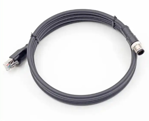 M12 Connector 8pin A Code To RJ45 Ethernet Connector Profinet Cable CAT5e